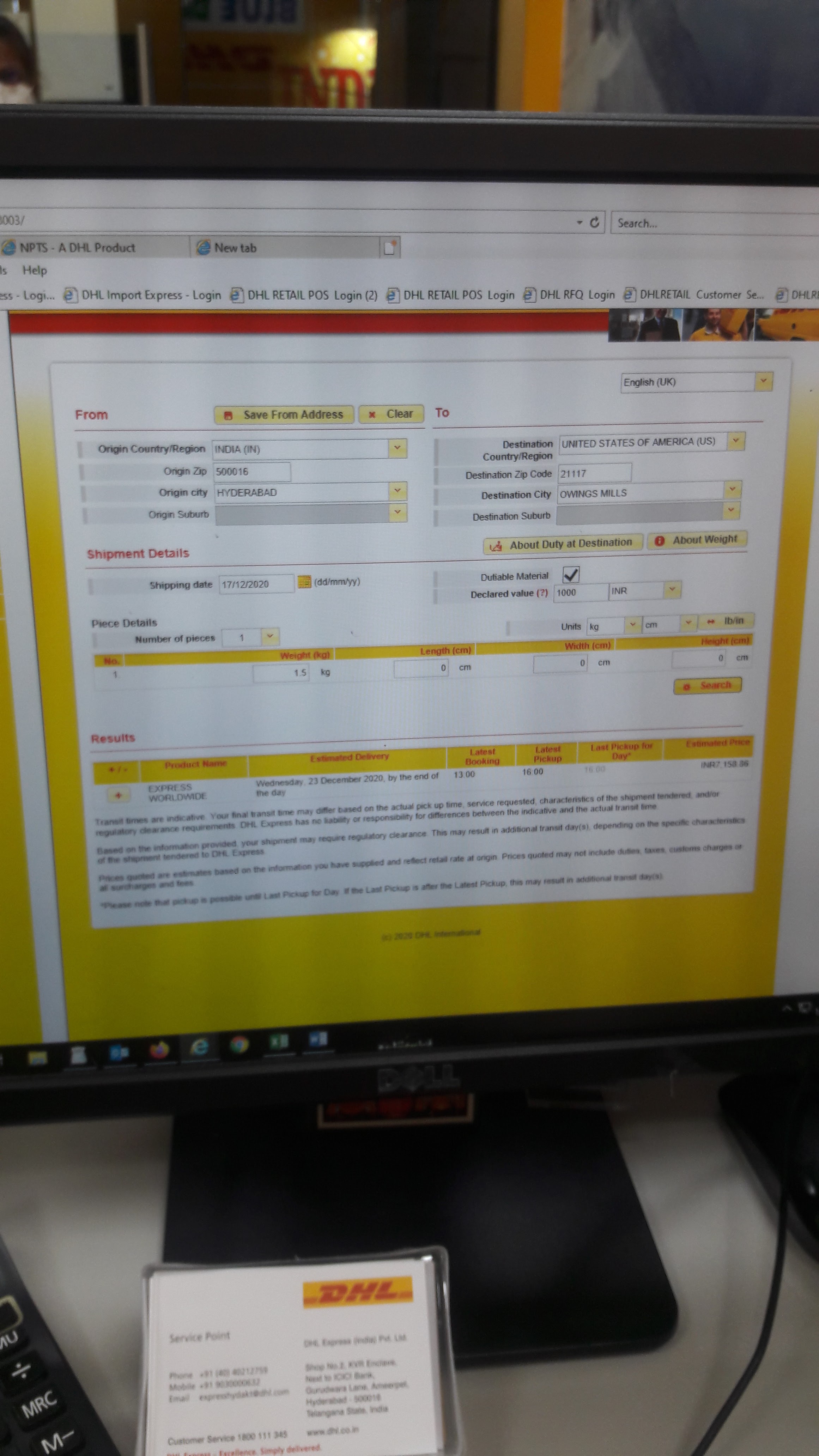 DHL Express (India) Pvt. Ltd in Ameerpet, Hyderabad | Domestic ...
